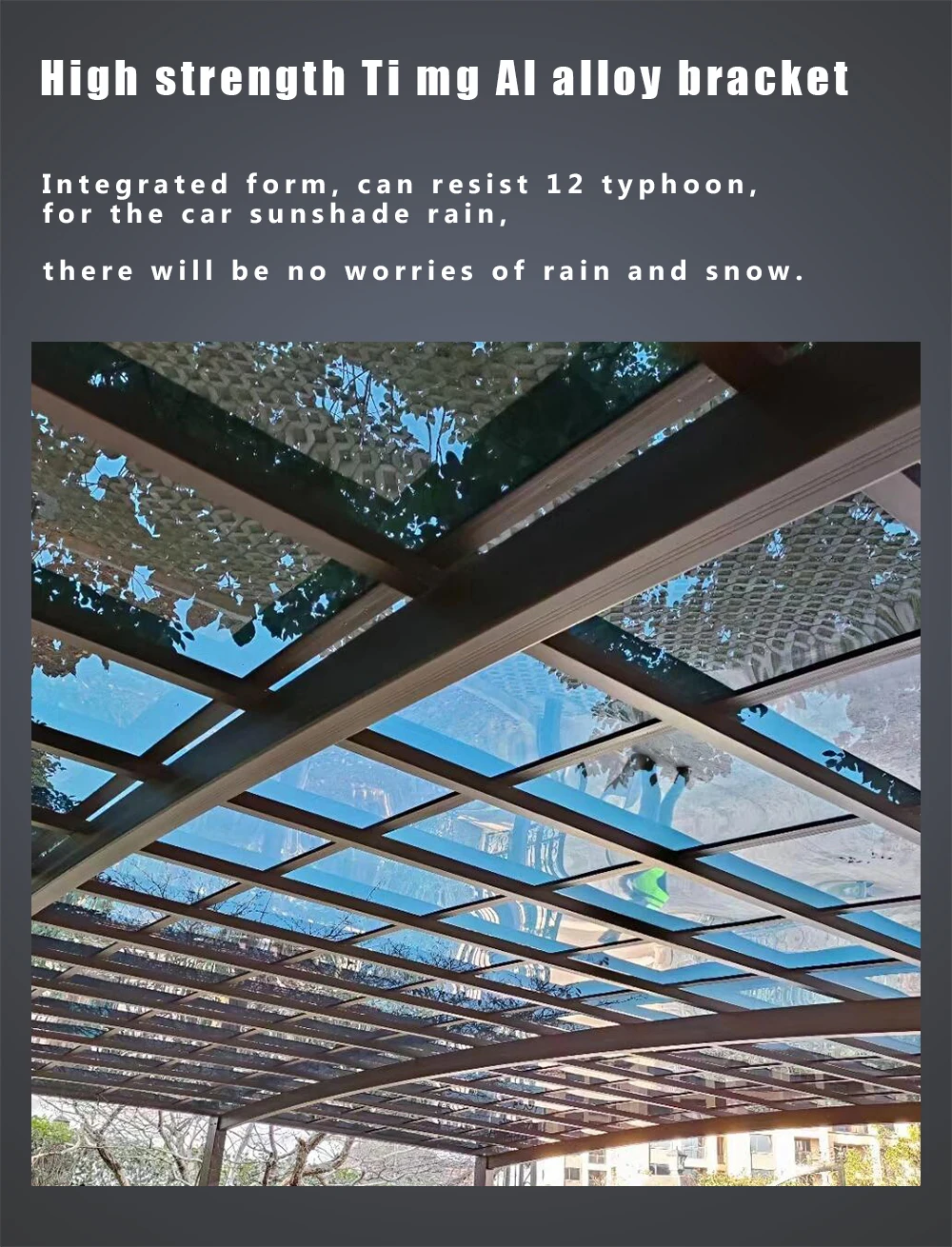 Modern Simple Style Cantilever Carport Canopy – Aluminum Structure with ...