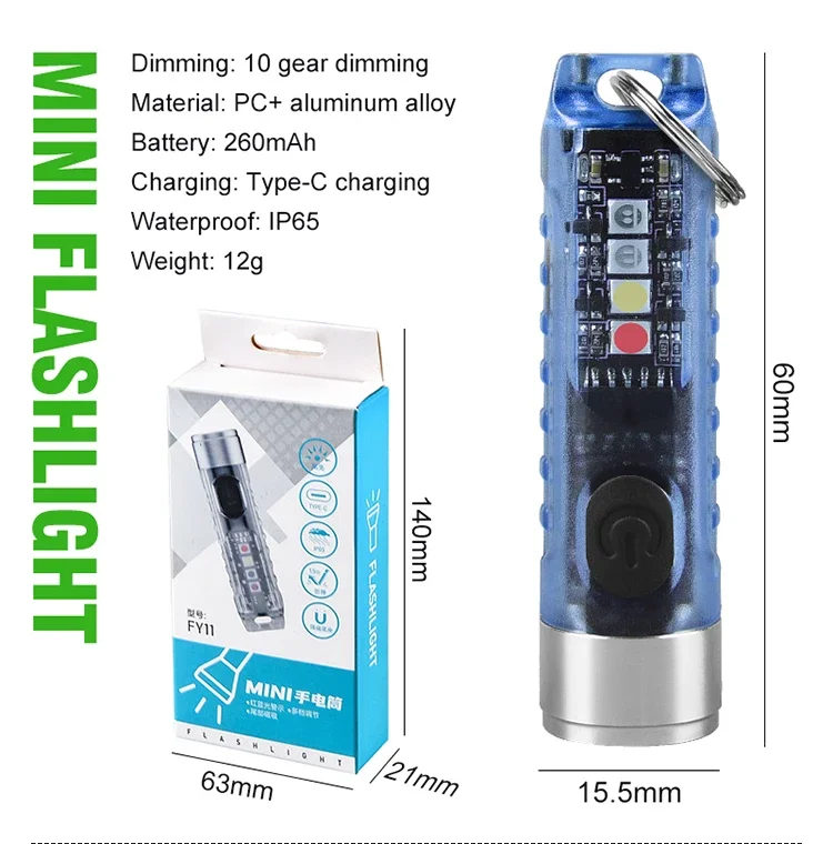 Helius Mini Keychain LED - Portable, Rechargeable Light