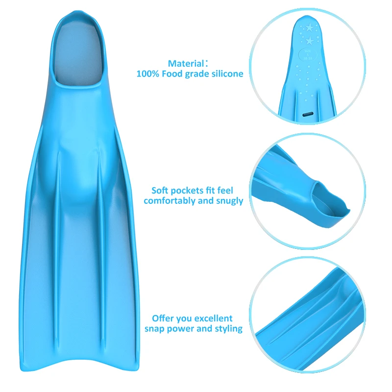 Professional Diving Fins Hot Selling Swimming Fins Full Silicone ...