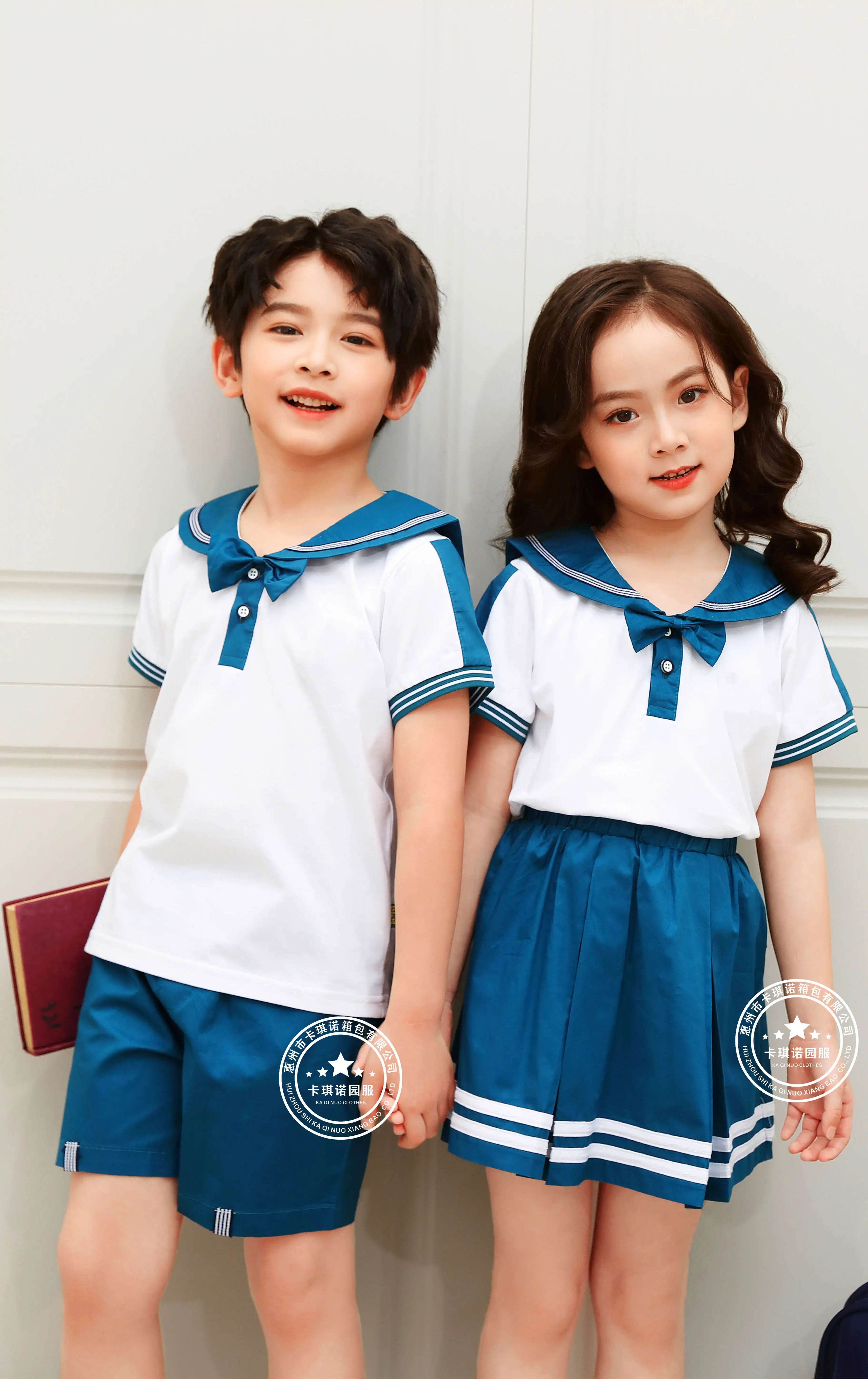 Qy Wholesale Custom Kids Summer Short-sleeved Shirts School Uniforms ...