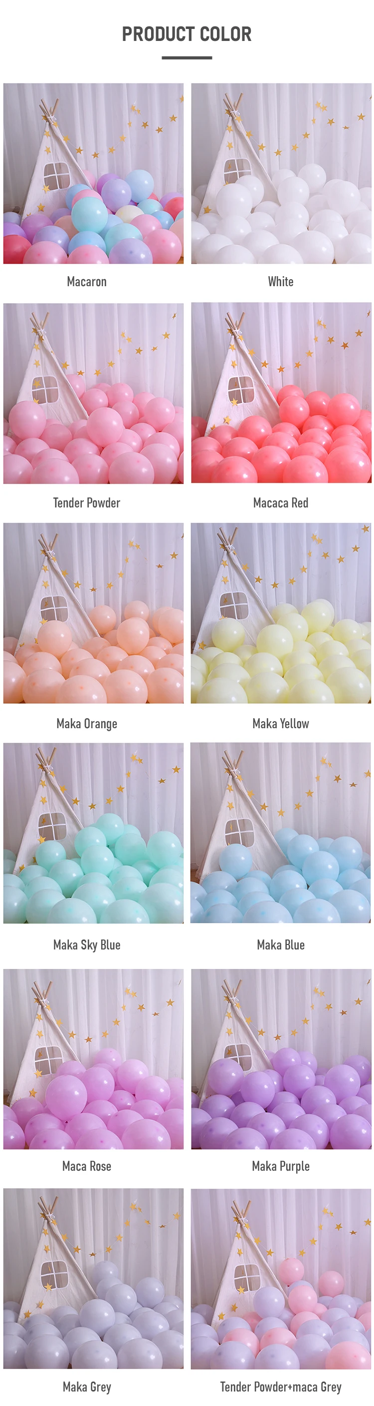 Hot Sale High Quality Round Latex Macaron Balloon for Birthday Wedding ...