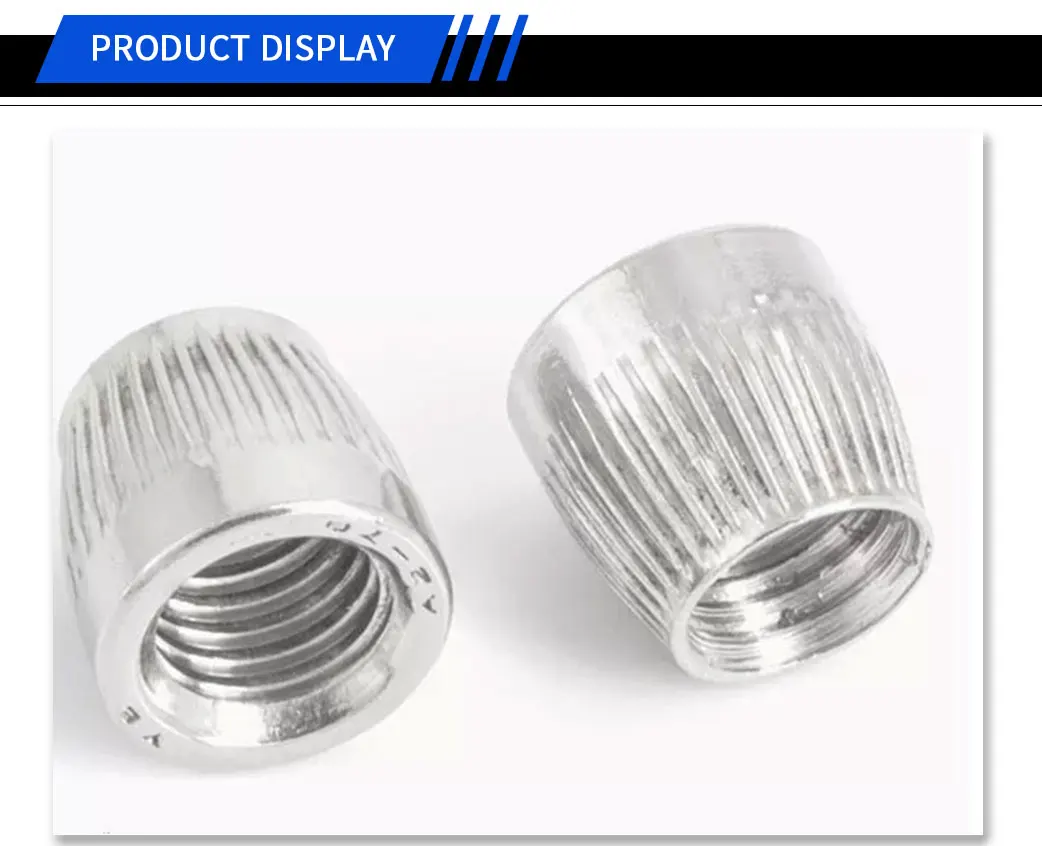Stainless Steel Wheel Acorn Conical Tapered Knurl Cone Lock Nut - Buy ...