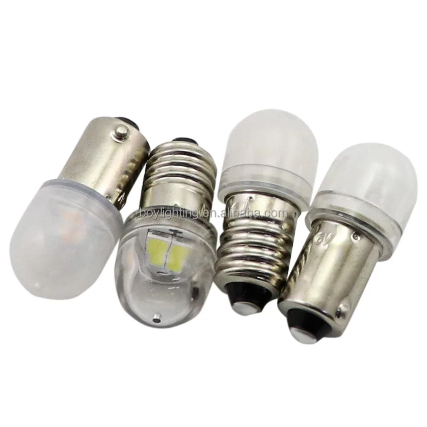 3000k 6000k AC or DC6V 12V 24V 48V 60V Indicator E10 LED Bulb