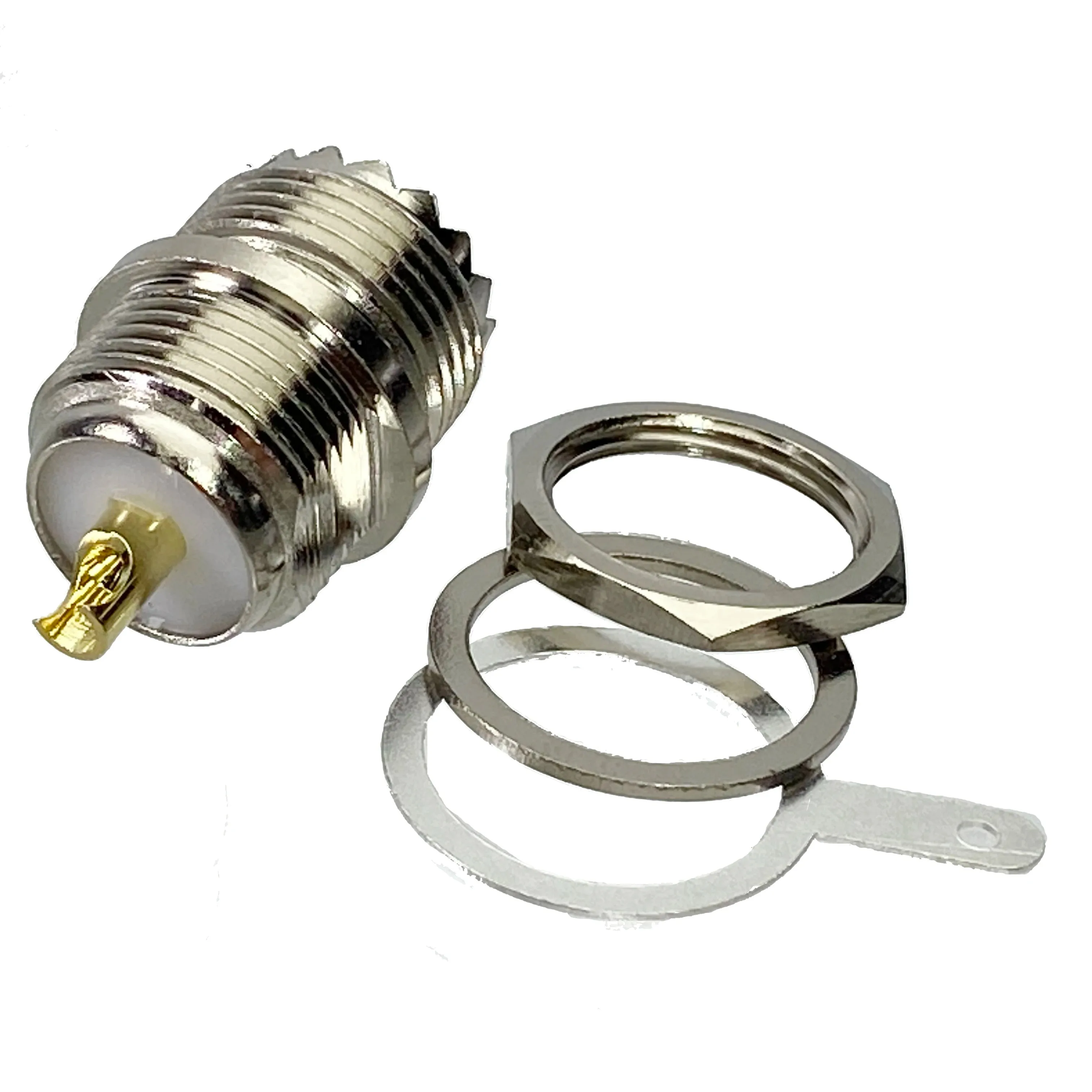 Uhf- Ky Female So239 Jack Bulkhead Solder Panel Mount Straight So239 ...