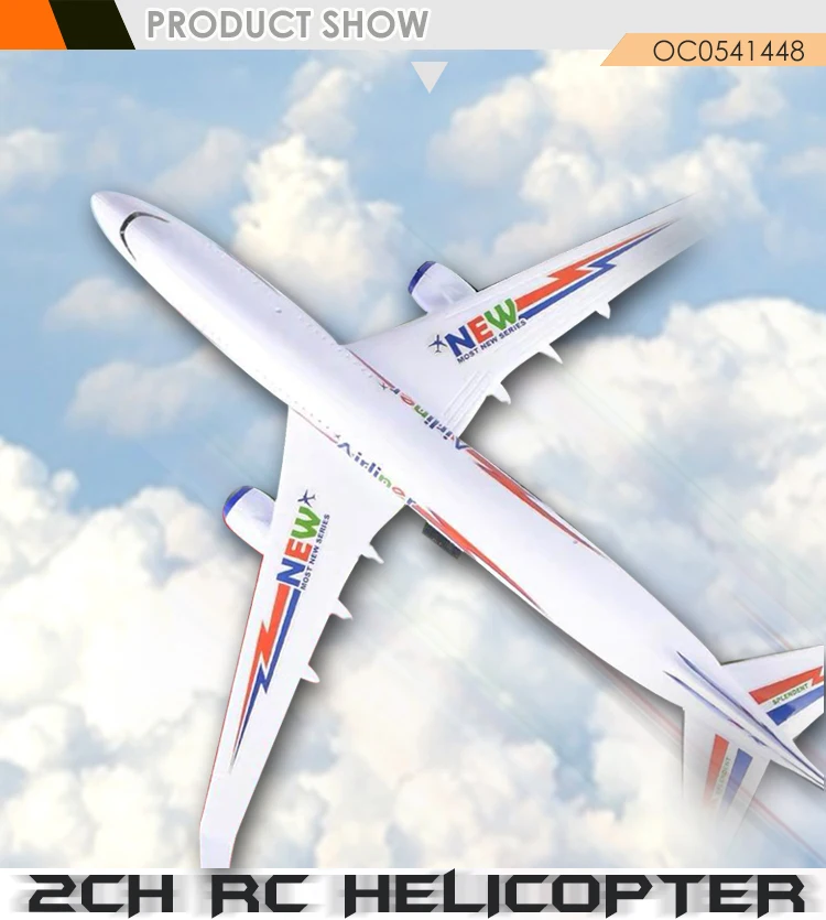 2ch Assemble Plastic Sliding Big Rc Remote Control Plane With Music ...