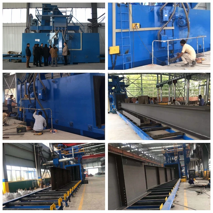 Zhouxiang Steel Structure H Beam Conveyor Belt Steel Shot Blasting ...