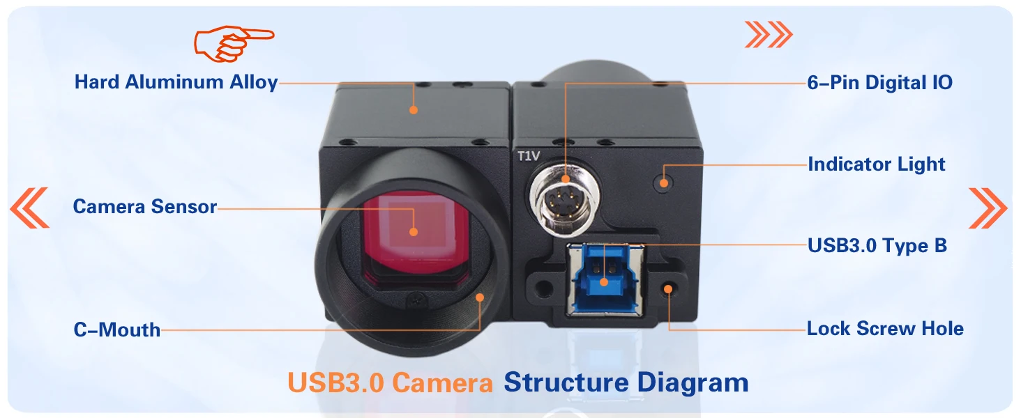 HUATENG VISON 1.3MP Global Shutter Camera - 211fps USB3.0