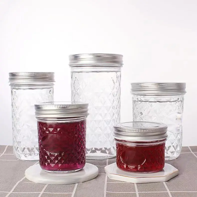 Factory Direct Sales Transparent Glass Mason Cups, Honey Bottles ...