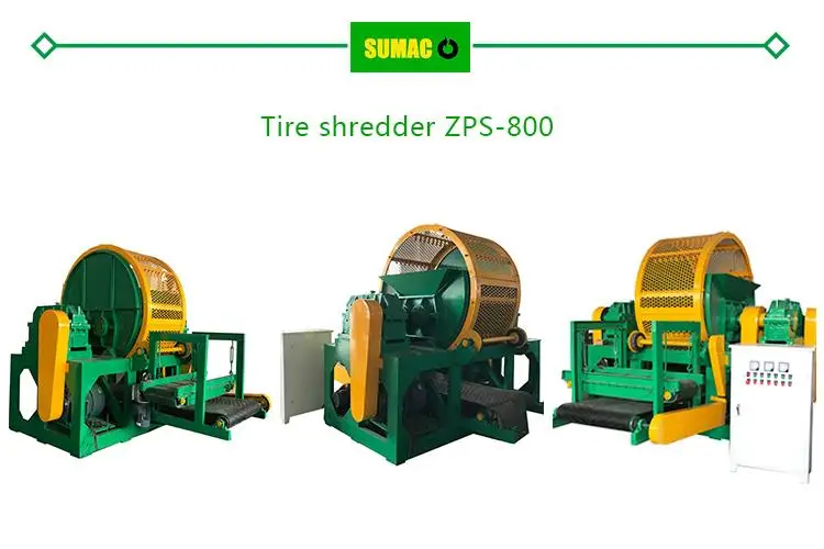 Double Shaft Truck Tyre Recycling Shredder Machine For Waste Car Tire ...