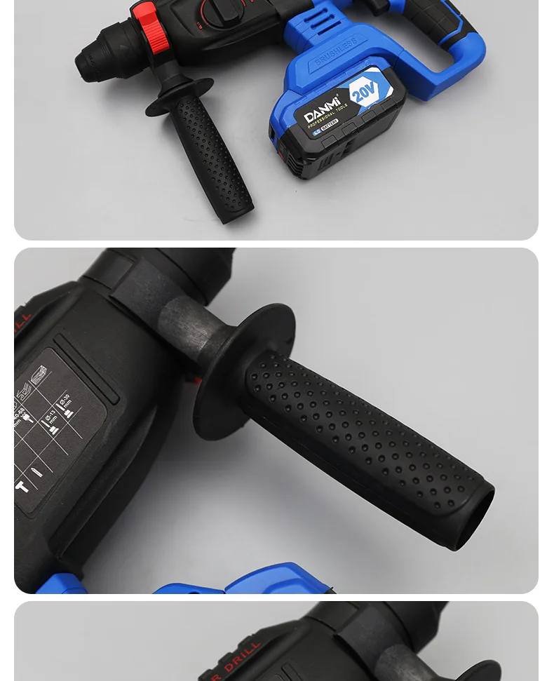 Brushless Impact Lithium-ion Rotary Hammer Rechargeable Power Hammer ...