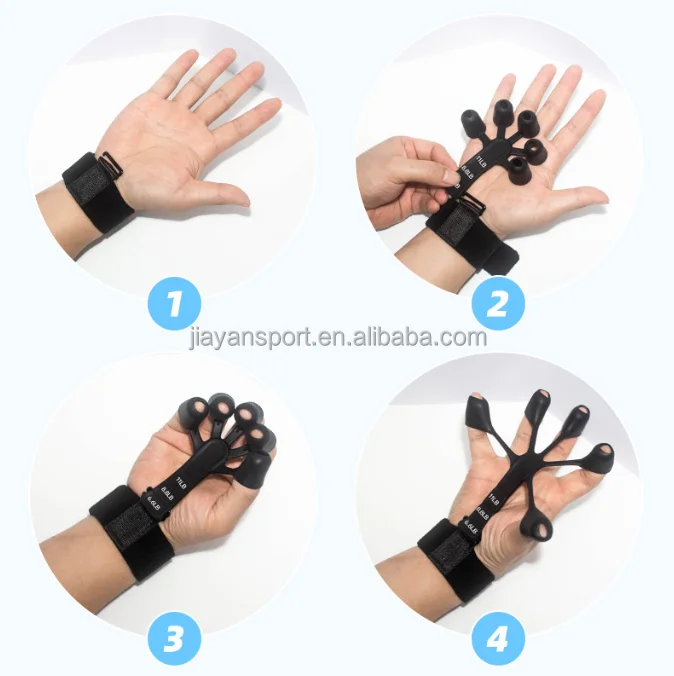 Five Finger Extension Trainer Hand Grip Exerciser Adjustable Finger ...