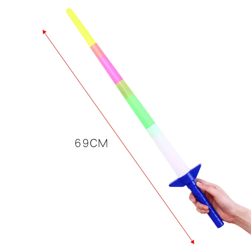 Extendable Led Glow Sword Kids Toy Flashing Stick Concert Party Props ...