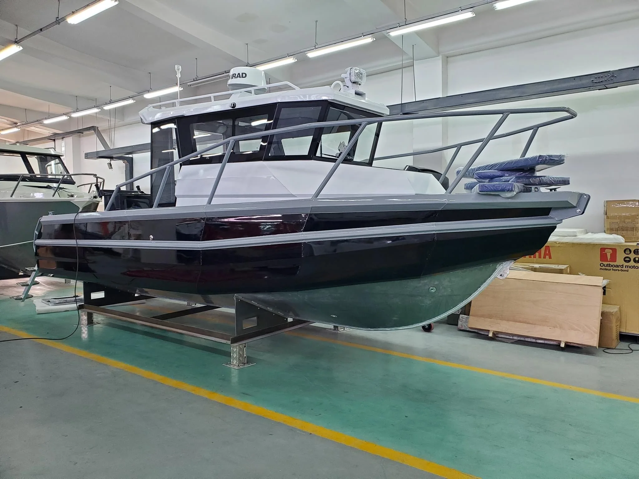 Ase750xl Deep V Bottom Aluminum Pontoon Fishing Boat With Enclosed ...