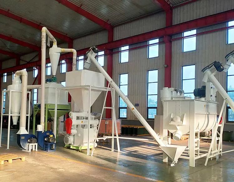 Full Set Corn Feed Grinder Mixer Pelletizer Machine Solution Livestock ...
