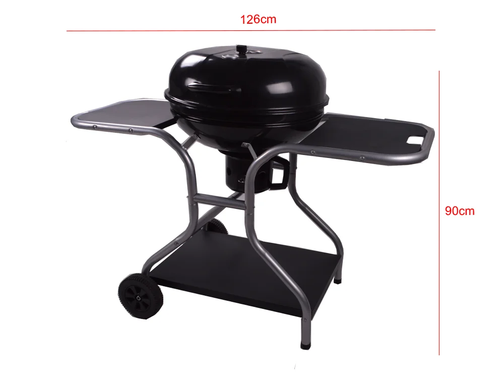 Outdoor Smoker Garden Trolley Barbecue Charcoal Grill Bbq With Wheels ...