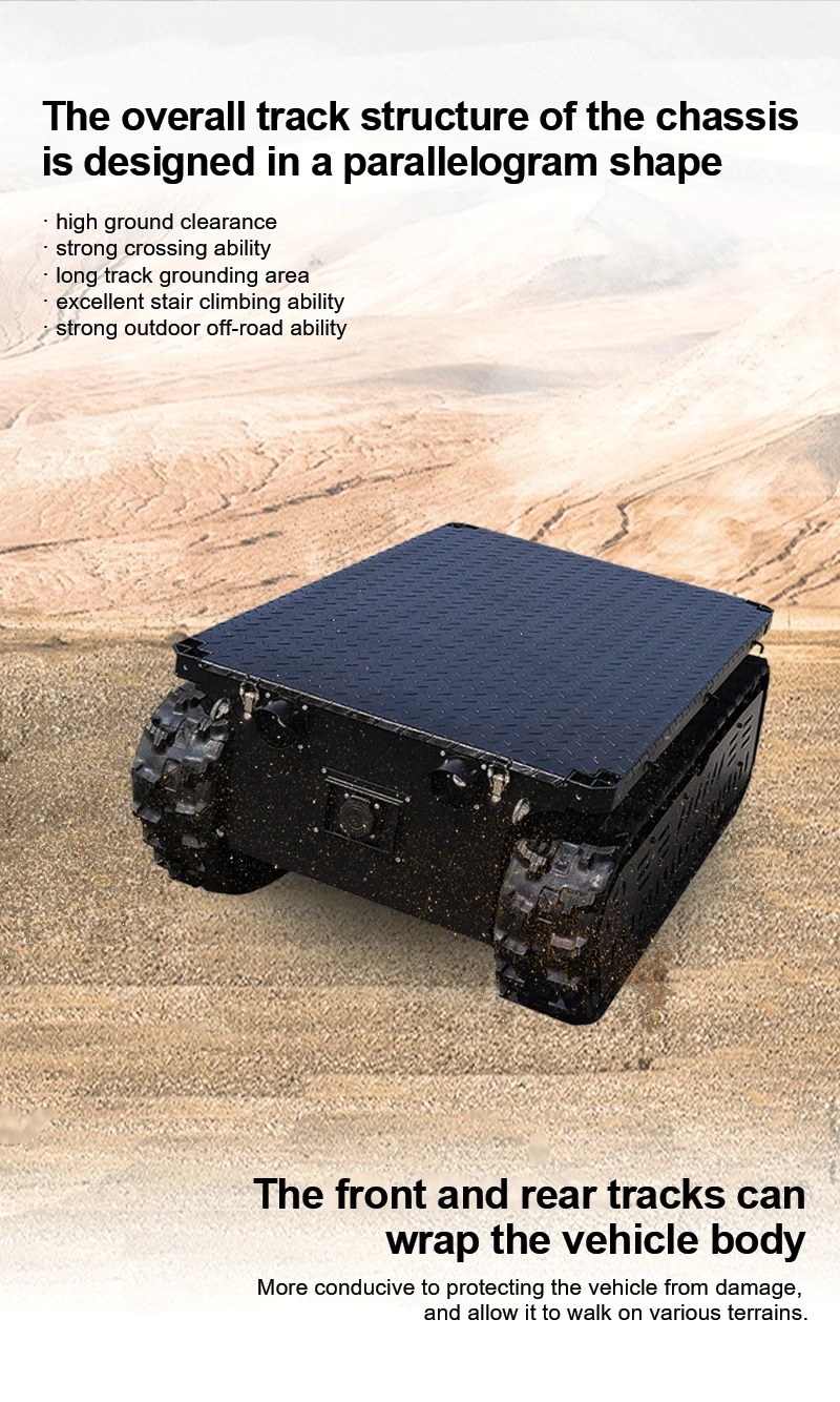 Tins-17e Crawler Robot Chassis - 1000kg Payload & Obstacle Crossing