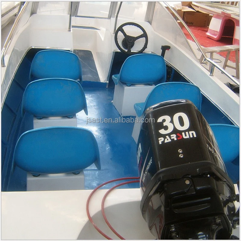 Fast Speed Boat with Fiberglass Hull - 30 HP Motor for Sale