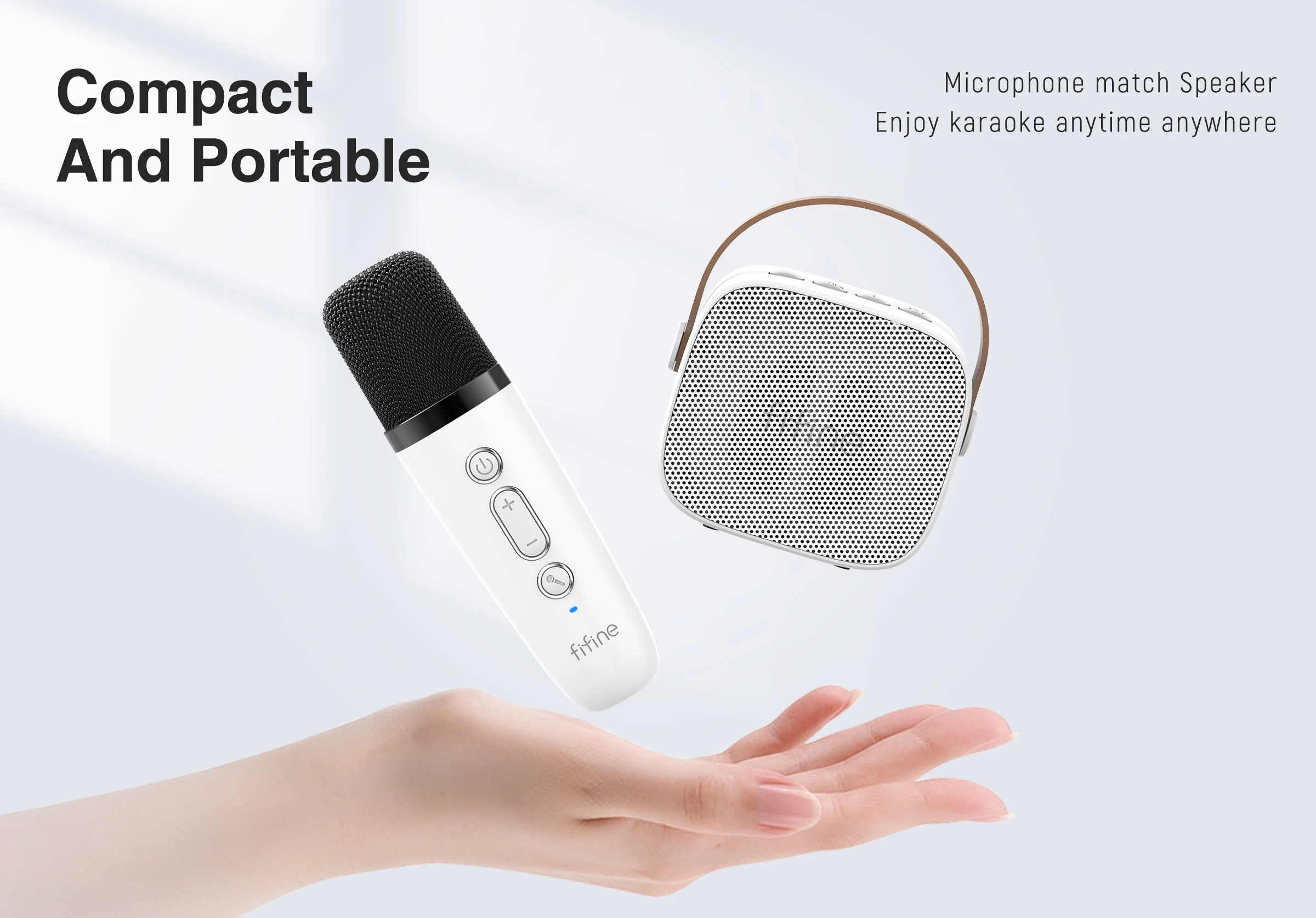 Fifine E1 Microphone with Speaker - Wireless Karaoke Fun