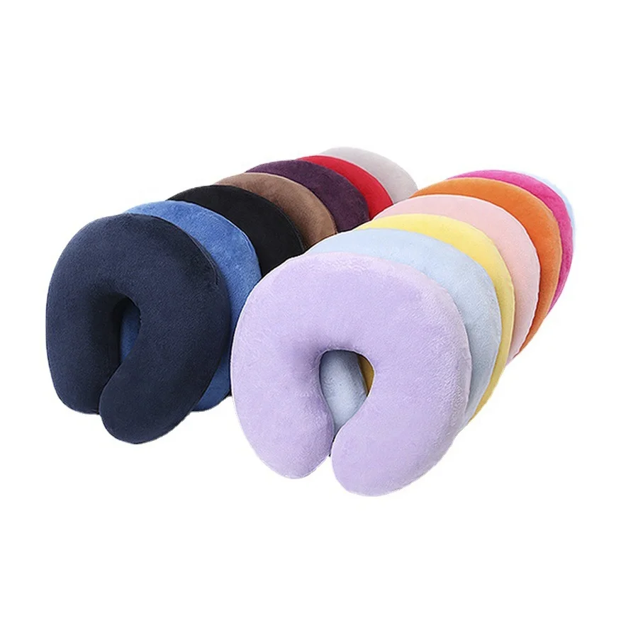 Soft U Shaped Neck Pillow Breathable Bamboo Pillow Memory Foam Neck ...