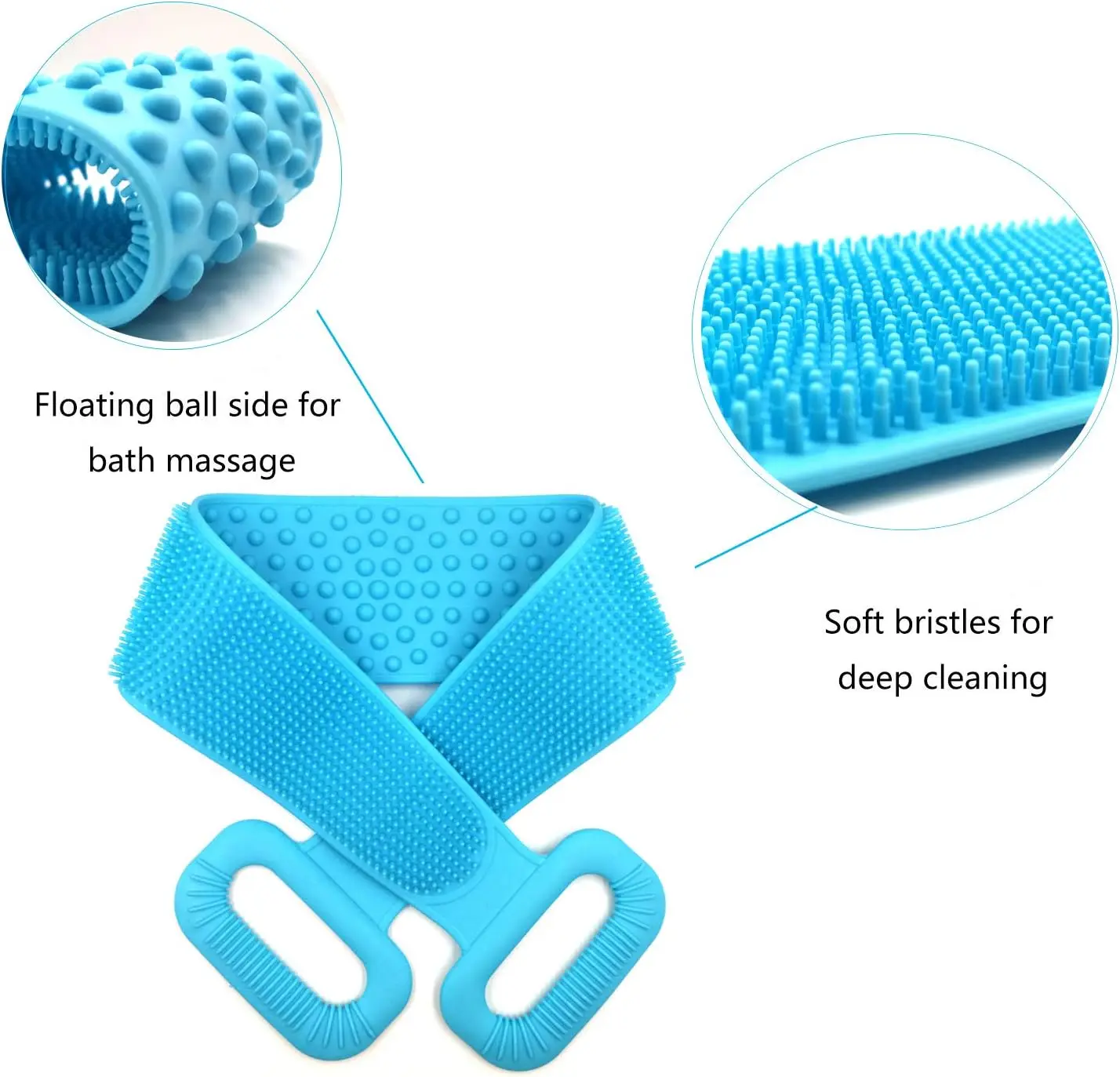 Silicone Bath Towel,Back Rub Massage,Double-sided Bath Towel,Mud Rub ...