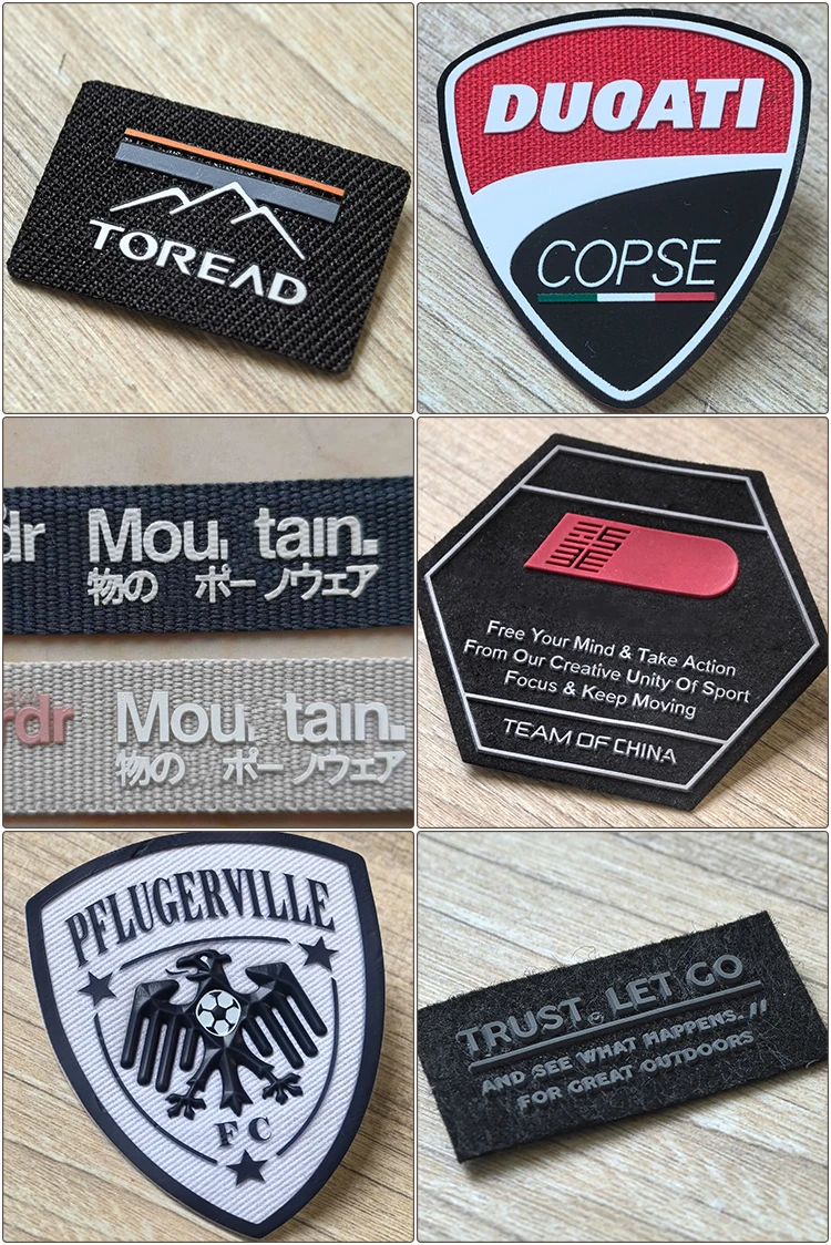 Custom Luxury Clothing Silicone Patches for T-shirt