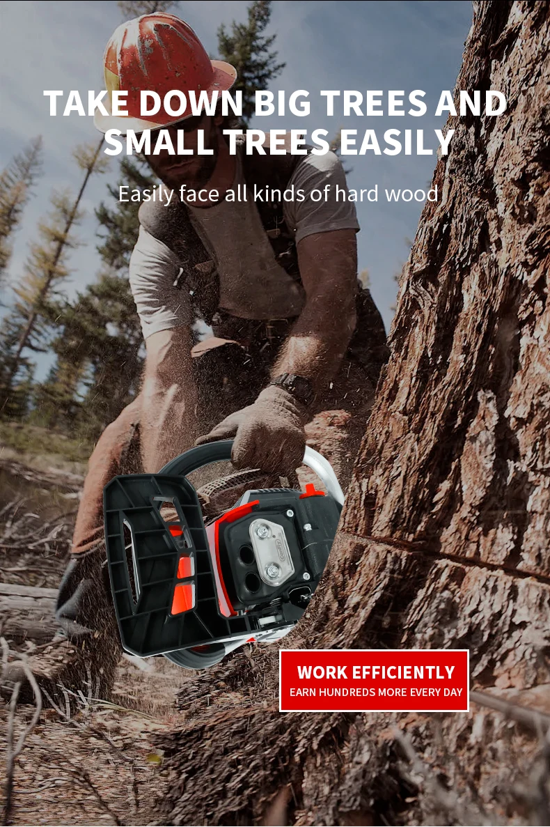 Canfly X5 Gasoline Chainsaw - 18-22 in Wood Cutting Tool, 45.2mm ...