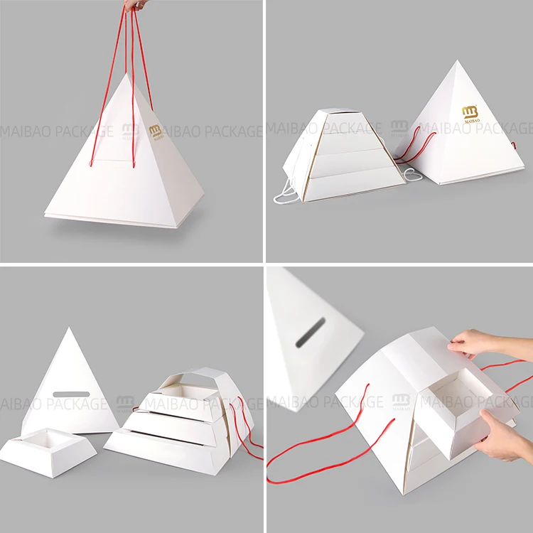 Custom Catering Bento to Go - Eco-Friendly Pyramid Boxes