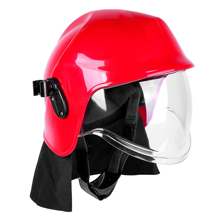 European Full Face Firefighting Helmet - Modern Safety Gear