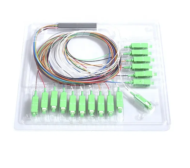 FTTH 1x32 Spliter PLC Miniature Fiber Optical Splitter Optional SC/APC ...