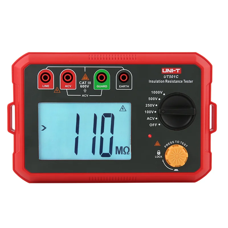 Uni-t Ut501c Insulation Resistance Tester 1000v Digital Megometer ...