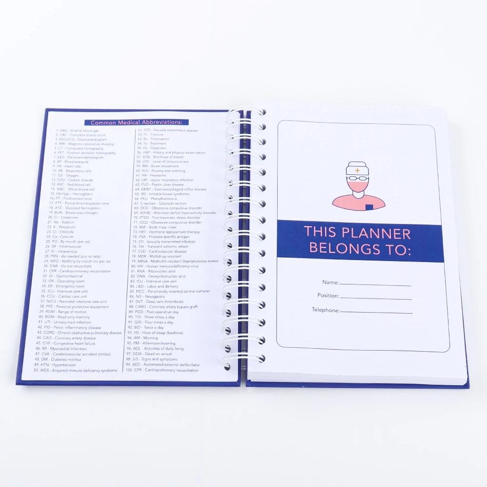 Custom 2024 Logo Printing Luxury School Journal Notebook Spiral Daily ...