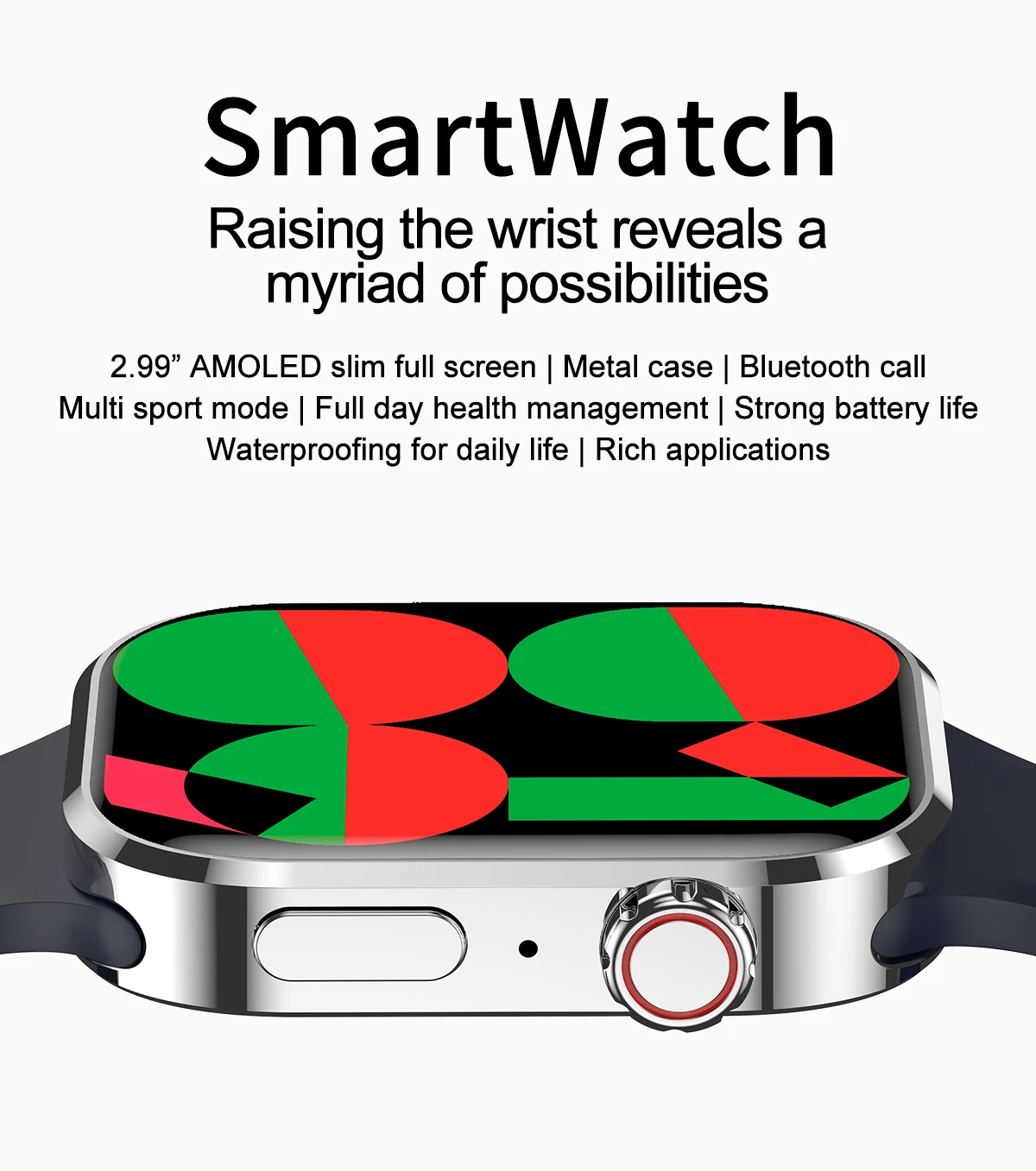 2024 Hot Smartwatch Bluetooth Blood Pressure Heart Rate Monitor Tracker ...