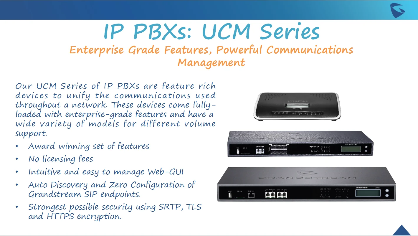 Grandstream Ucm6200 Series Ip Pbx System Optimized Uc Features For Smbs ...