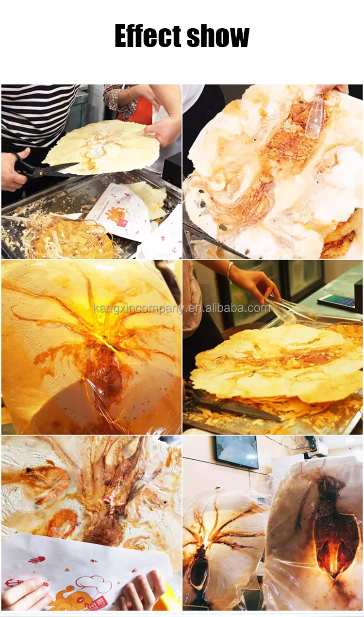 Commercial Rice Crackers Baker Snack Tako Senbei Machine Seafood Fossil ...