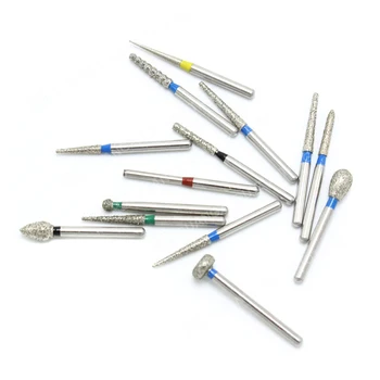 Dental Burs Diamond Drill Round Pear Shaped In Stainless Steel For High ...