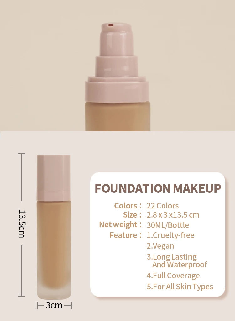 High Quality Foundation Liquid Full Cover Long Lasting Private Label ...