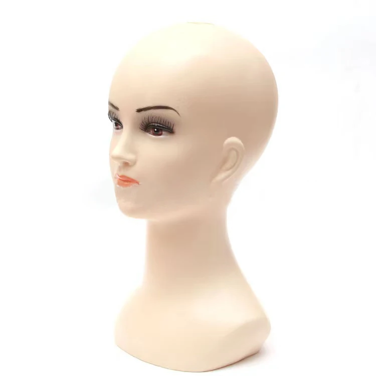 Male and Female Fake Head Model Plastic PVC Hat Display