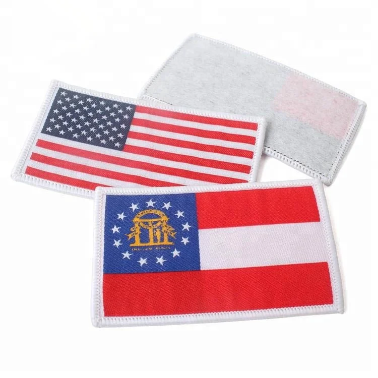 Merrow Border Design Custom American National Flag Logo
