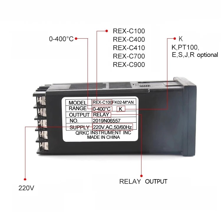 REX-C100 Industrial 220v SSR Relay Intelligent Temperature Controller