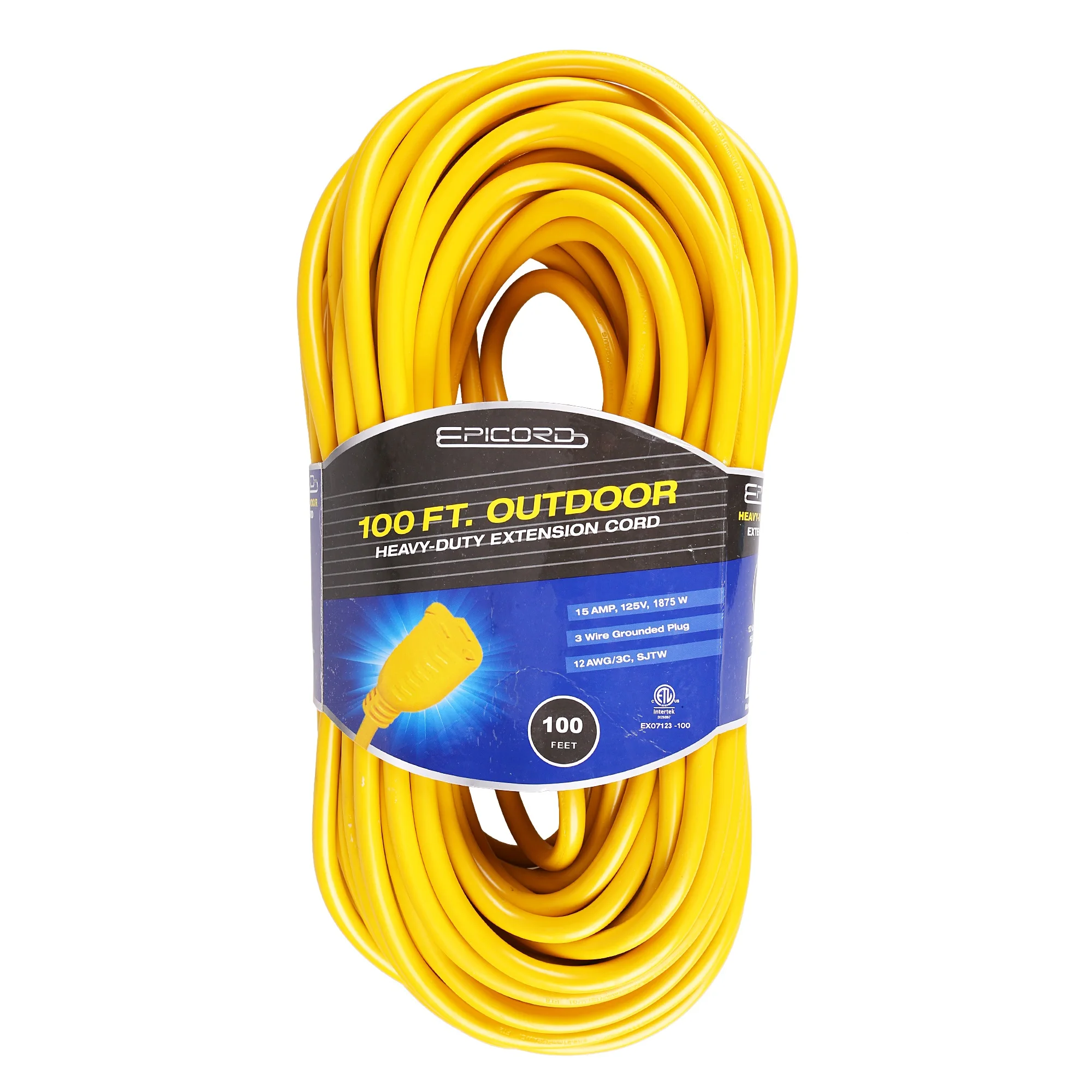 100ft 14 Gauge Electric Extension Cord 3 Prong Power Electrical Cable ...