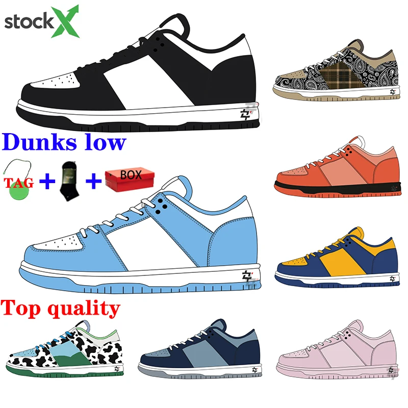 In Stock X 2023 Newest Sb Dunkes Low Retro White Black Panda Grey Fog ...