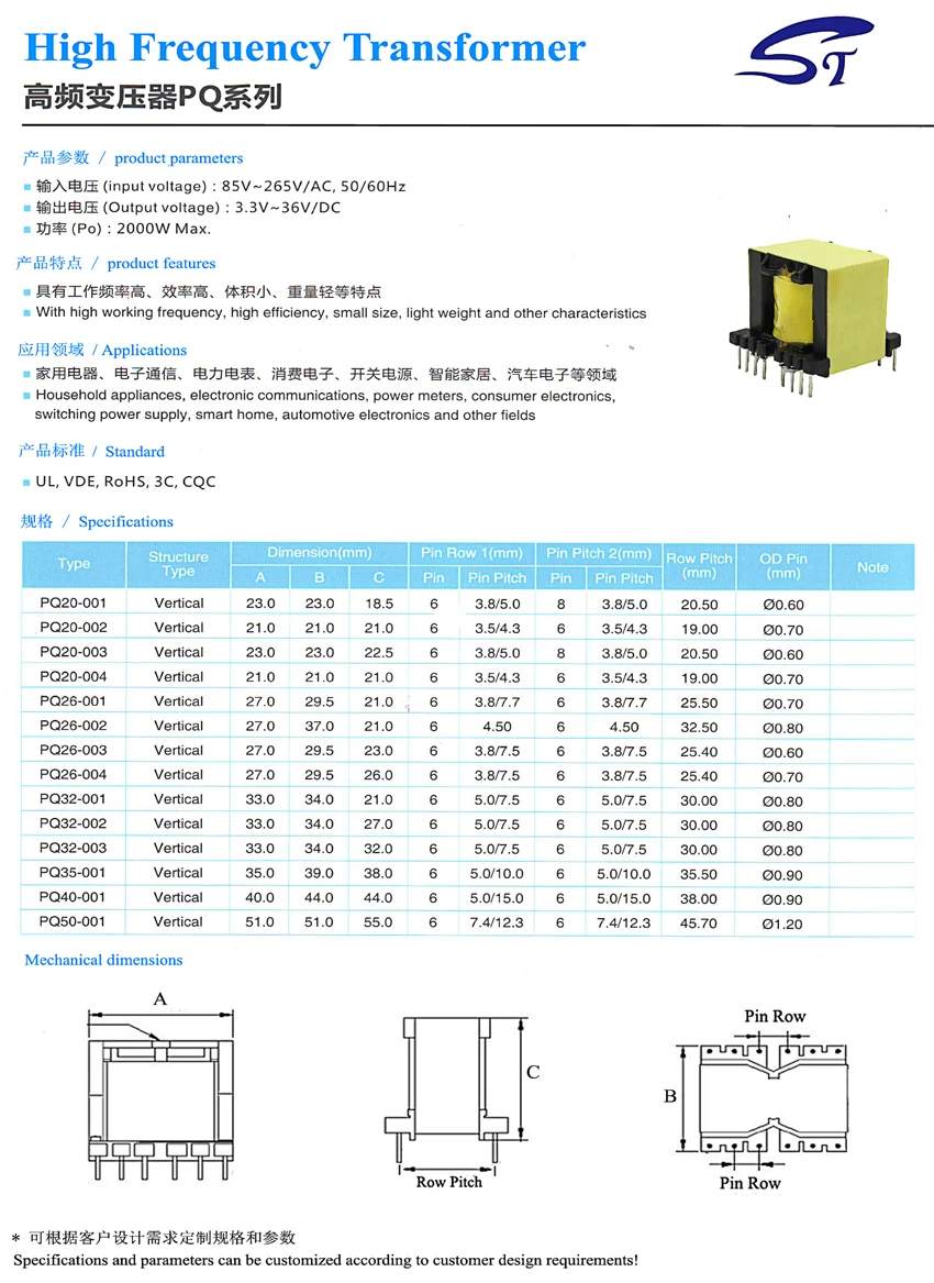 High Frequency Converters - Efficient Power Transformers