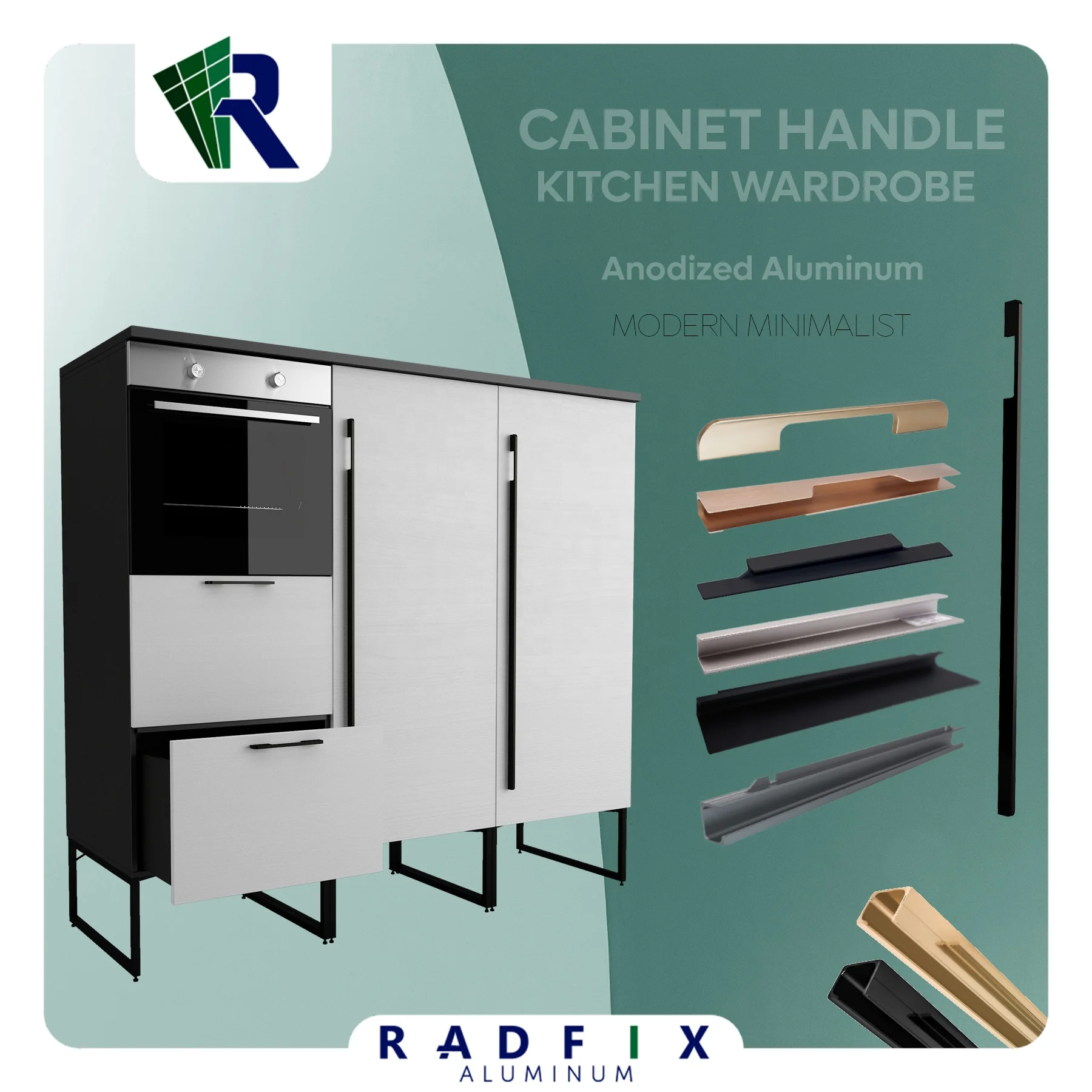 Kitchen Cabinet Hidden Handle Pull Handle Aluminium Profile Aluminum ...