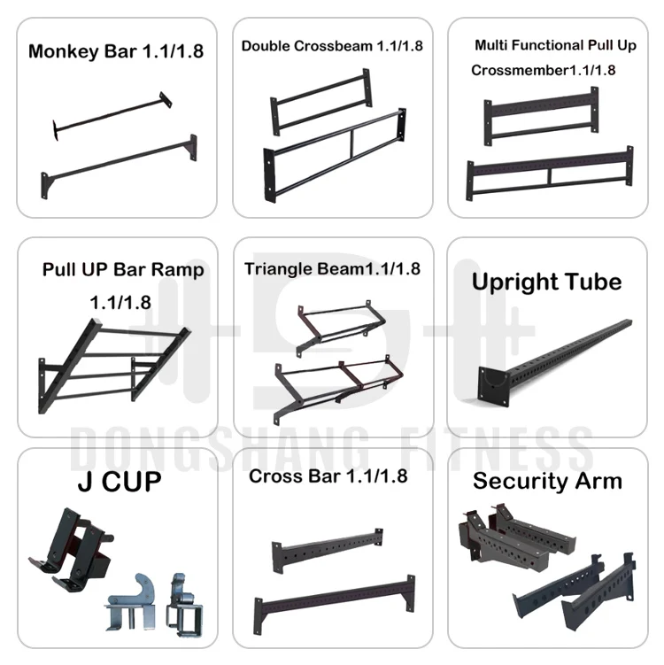 Fitness Equipment - Squat Rack Attachment Adjustable Lever Jammer Arms