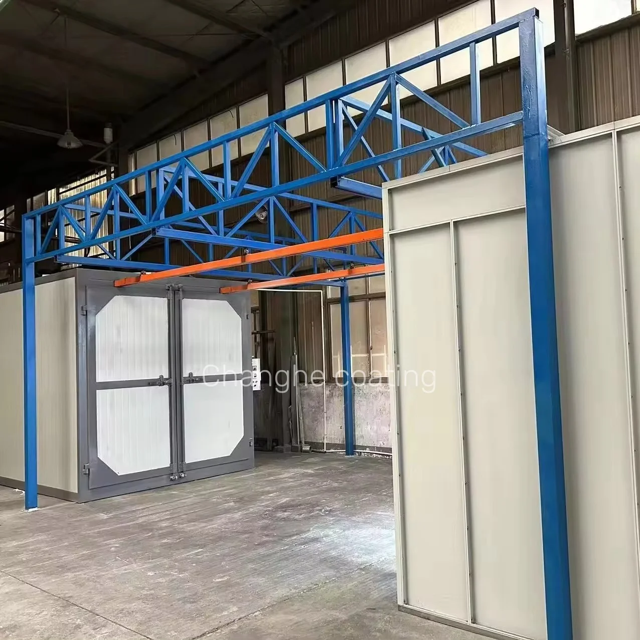 Walk-in Powder Coating Plant with Big Cyclone Powder Recovery Unit ...