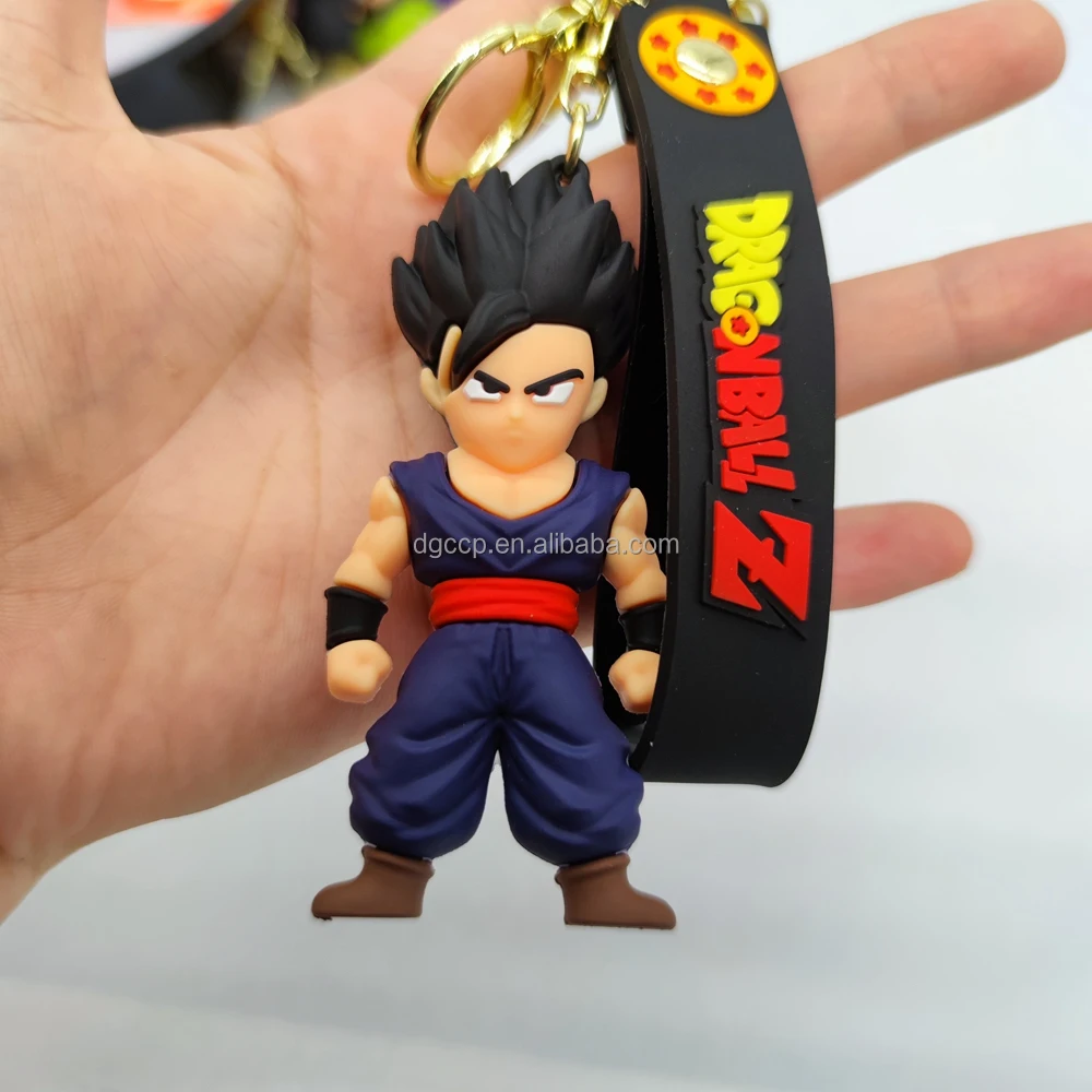 10 Models New Mold Dragon Balls Key Chain Japanese Anime Pvc Rubber Son ...