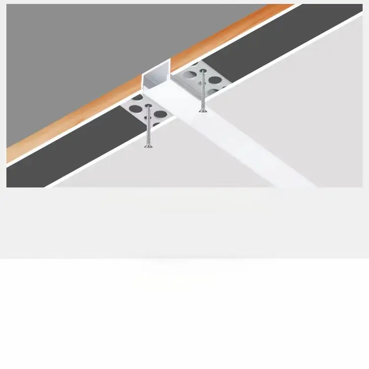 For Ceiling Plaster Aluminum LED Channel with PC PMM Cover Diffuser ...