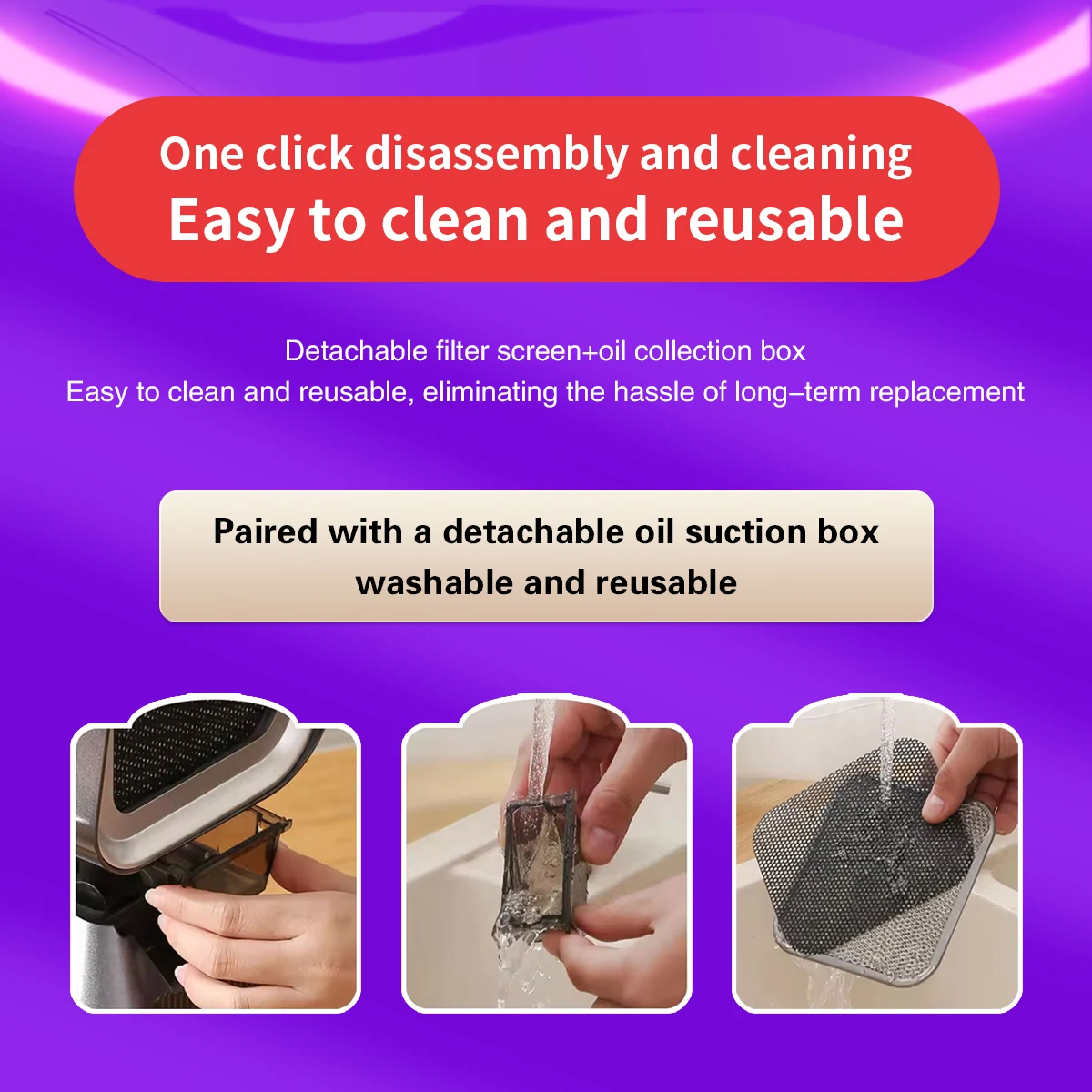 Hood Portable Kitchen Fume Extractor Ductless Range Hood 2 Speed Black ...