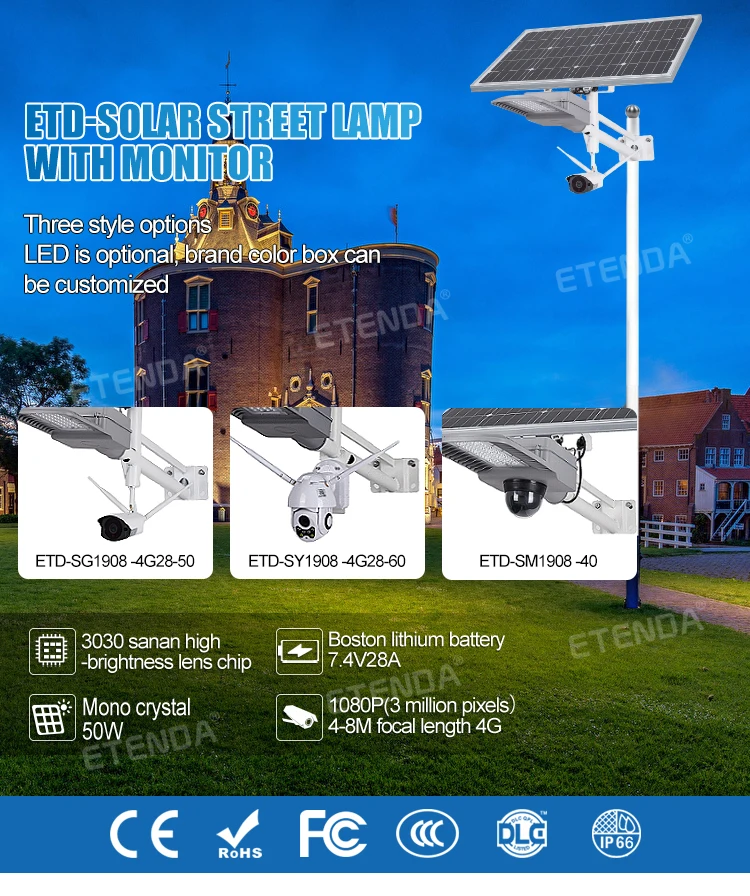 Foco Solar IP65 Outdoor - All in One with Camera Integrated