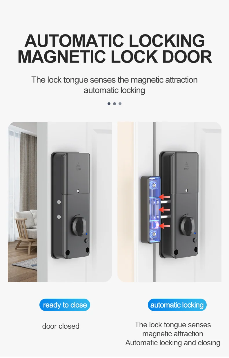 Punch-free Smart Invisible Door Lock - Secure & Convenient